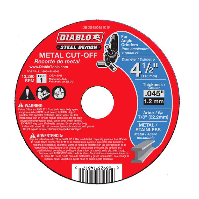Steel Demon 4-1/2" Type 1 Metal Cut-Off Disc | Abbey Hardware